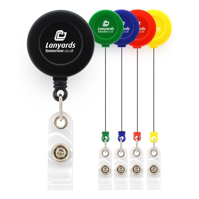 Personalised retractable ID Badge Holder Plastic Reel Clip