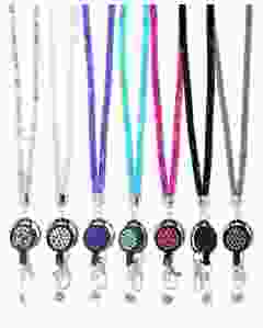 Plain Retractable Lanyards with Extendable Badge Reel Clip