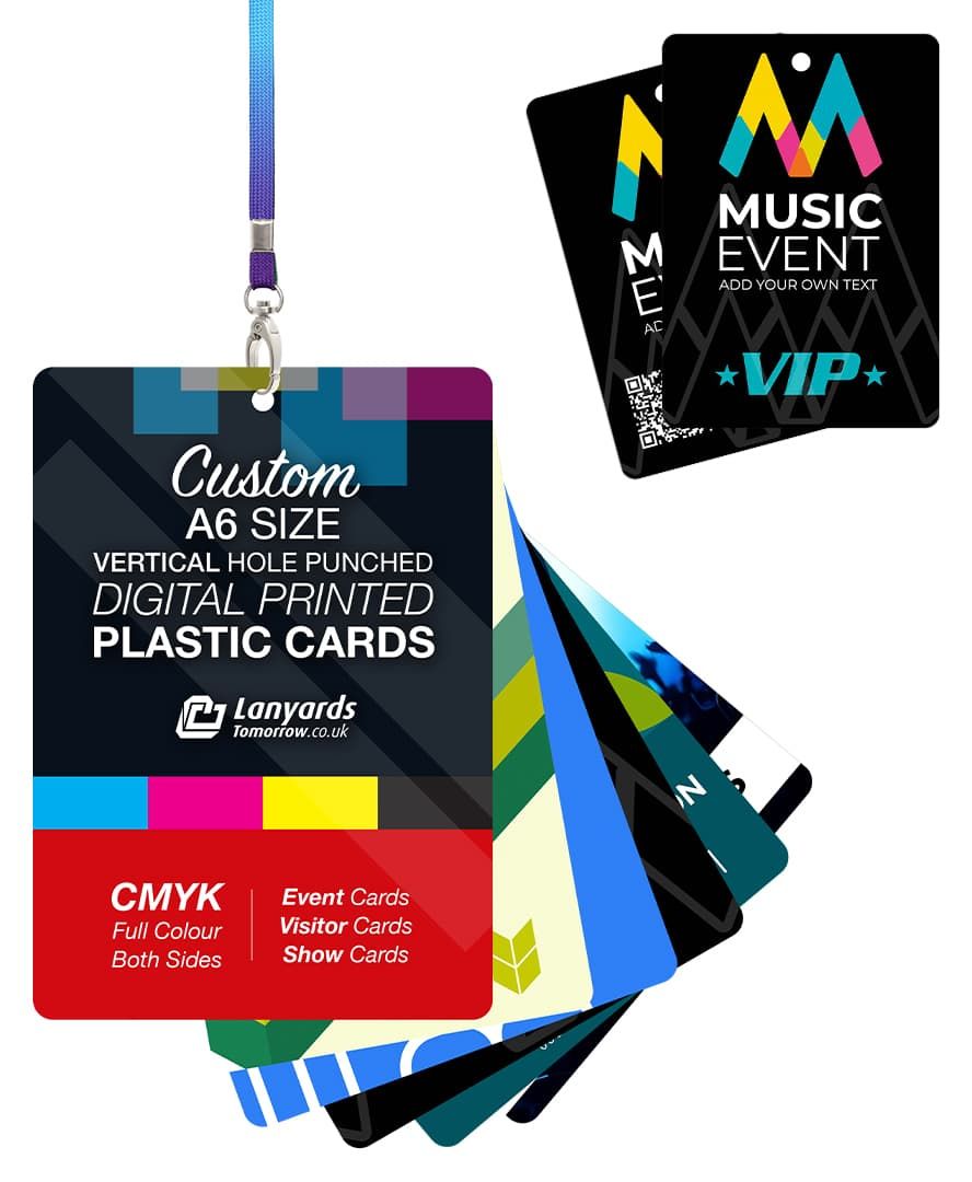 Custom Printed Plastic Cards PVC A6 - Event Badges