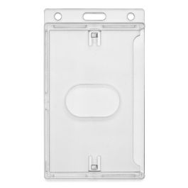 Vertical Clear Enclosed Rigid ID Badge Holder | No Minimum Order