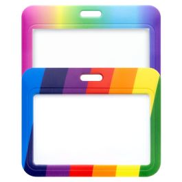 Colourful Plastic Horizontal Slider ID Card Badge Holders