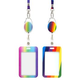 Funky Lanyard with Card Holder Vertical and Retractable Reel Clip Trio Set