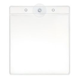 Plastic ID Holder Pouch with Suction Cup Easy to use Parking Permit Holder