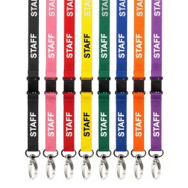 Staff Lanyards Breakaway With Metal Clip