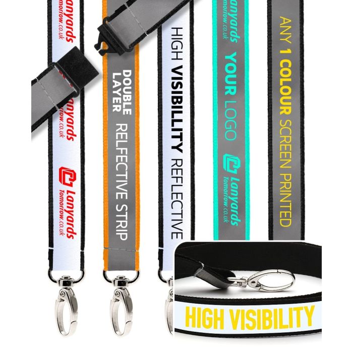 Reflective Personalised Lanyards | High-visibility Custom Printed